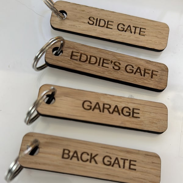 House Key Tags, Handcrafted Eco-friendly Wooden House Key Tags, House ...