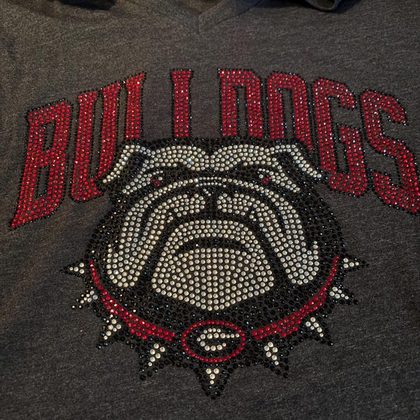 Hart County Bulldogs Spirit Wear Rhinestone Shirt - Etsy