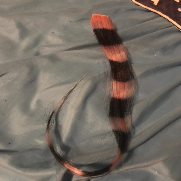 Custom Scene Kid Raccoon Tail Hair Extension - Etsy