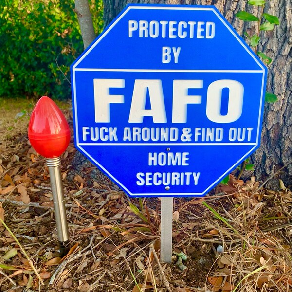 FAFO Home Security Sign - Etsy