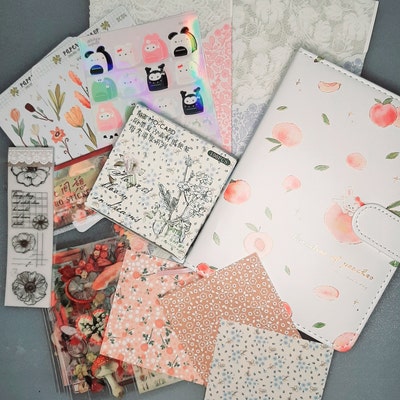 A5 Peach Notebook/ Cute PU Soft Leather Notebook With Magnetic Buckle ...