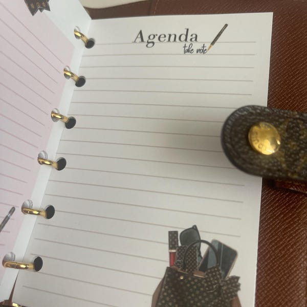 Personalized Agenda Planner Insert Dashboard or Cover Set for Your ...