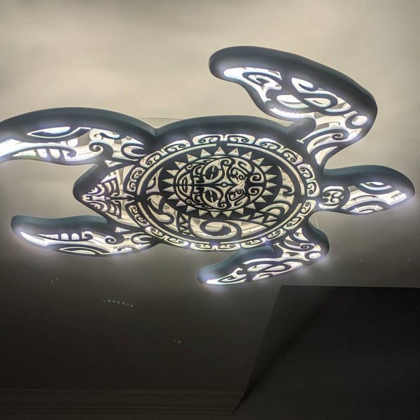 Turtle Ceiling Light – Handcrafted Ocean-inspired Chandelier – Surf ...