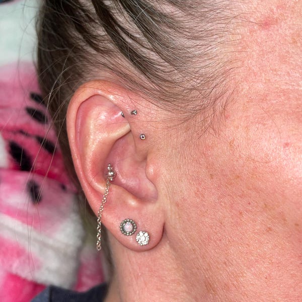 16g Teardrop Medusa Ring Lippy Loop Labret Surgical Steel Lip Ring ...