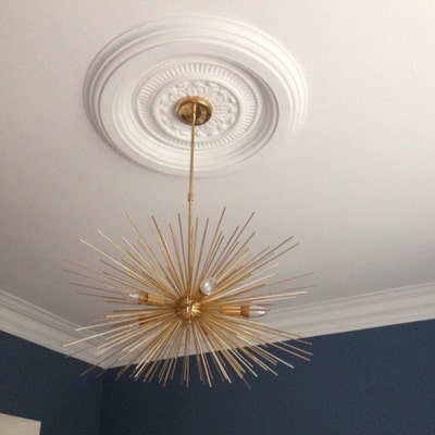 Mid Century Black Sputnik Chandelier AVA Starburst , Handmade Sputnik ...