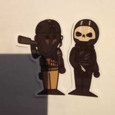 Call of Duty Chibi Stickers Simon Ghost Riley, Johnny Soap Mctavish ...