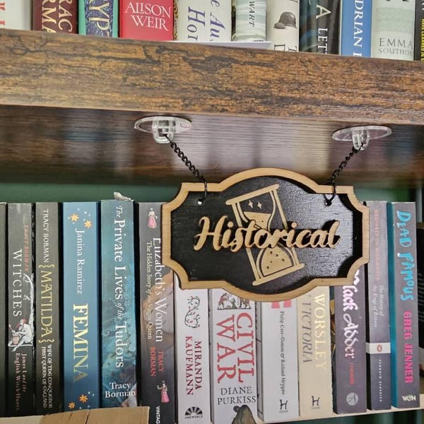 Fantasy Bookshelf Sign, Bookshelf Genre Hangers, Bookshelf Fantasy Sign ...