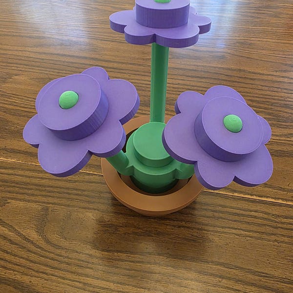 Giant Building Block Flowers, Life-size Brick Blooms With 3 Flowers ...