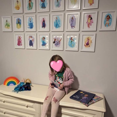 Set of 15 Classic Princesses Watercolor PRINTABLE ART, Princess Art ...