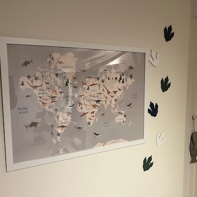 Printable Dinosaur World Map Jurassic World Map Educational Kids Map ...