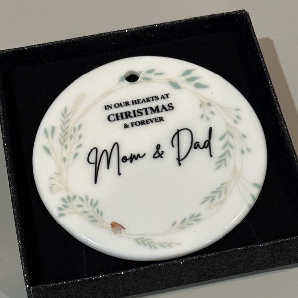 Personalised Memorial Bauble - Remembrance Christmas Decoration ...
