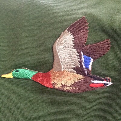 Duck Applique Patch Flying Drake Mallard, Water Fowl Badge 3 iron On - Etsy