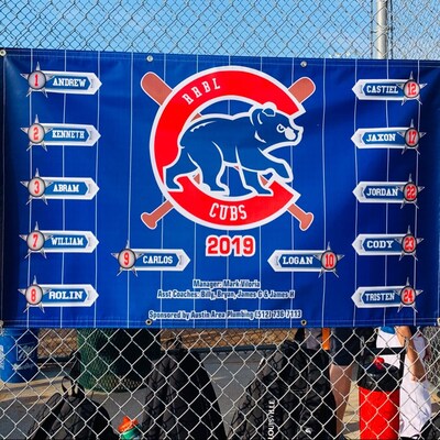 Baseball Banner Baseball Team Banner Custom Photo Banners TOO ...