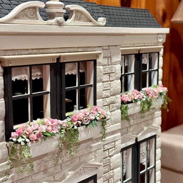 2x Miniature Brick Flower Planters HO O Scale Model Railway Diorama ...