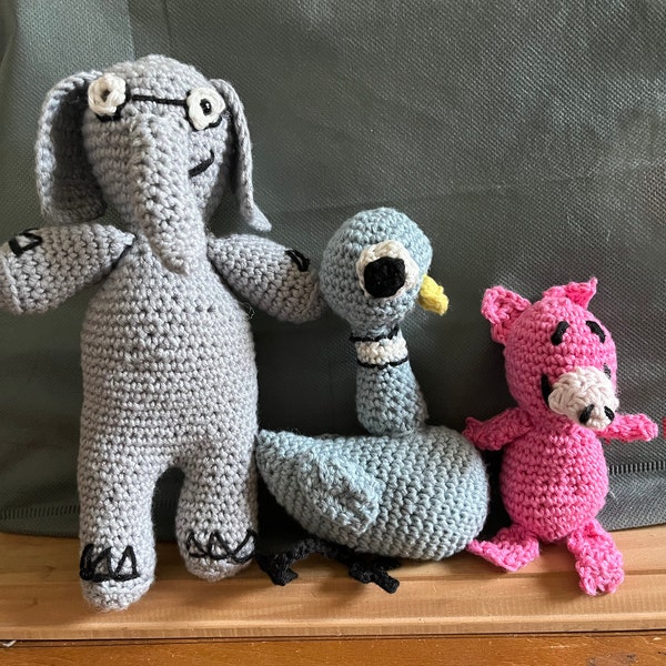 Mo Willems Characters Crochet Patterns (NOT A FINISHED PRODUCT ...