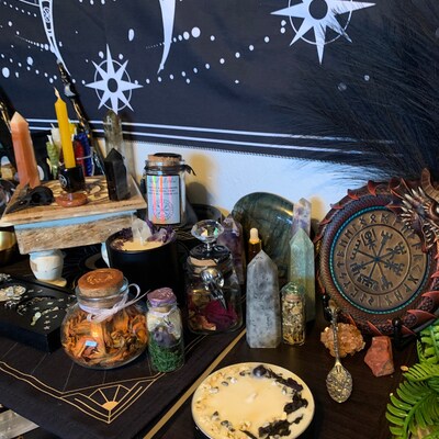 Hel/hela Dendritic Opal Goddess Ritual Altar Set Kit Norse - Etsy