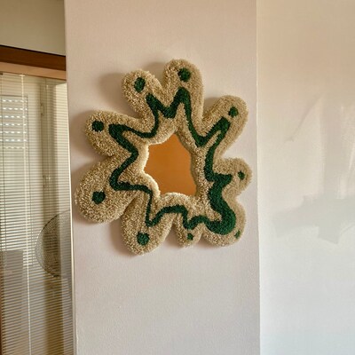 Handmade Tufted Wavy Rug Mirrors / Tufted Mirror - Etsy