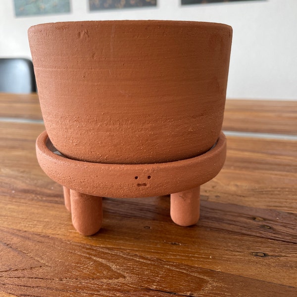 Pot With Legs, Fun Pot, Terracotta Pot - Etsy