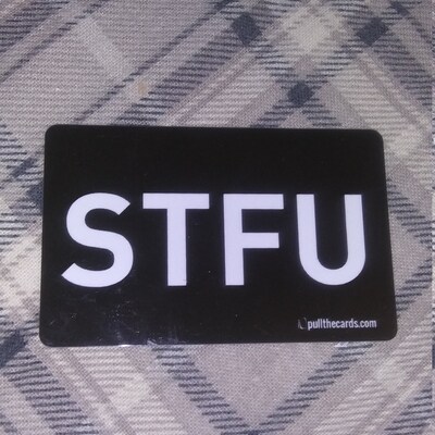 STFU Card - Etsy