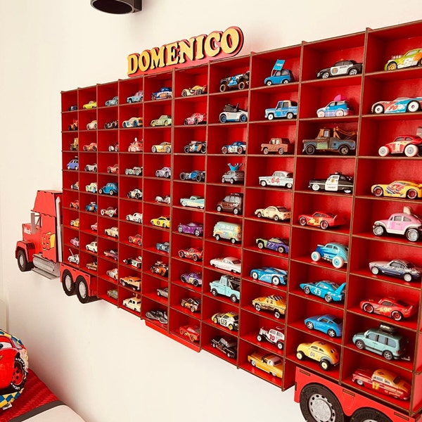 SCANIA Truck Shelf for Car Model, Toy Car Storage, Wood Wall Mounted ...
