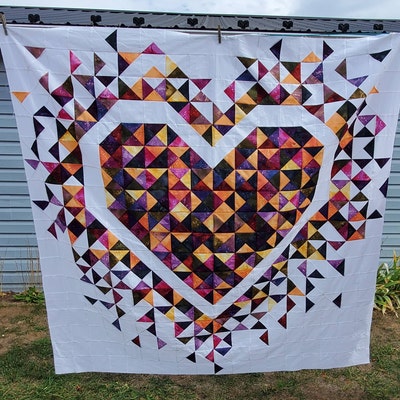 PDF Exploding Heart Quilt Pattern Digital Download by Slice of Pi ...