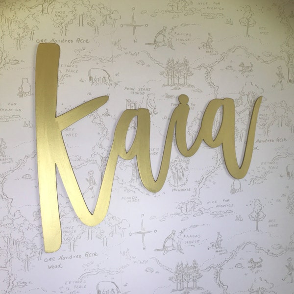 24"- 1/4 Thick Laser Cut Name Sign / Custom Wood Name / Laser Cut ...