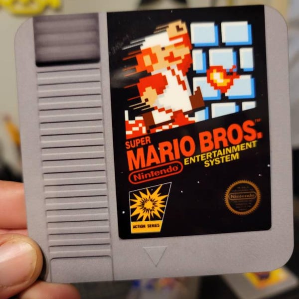 Super Mario Bros NES Coaster Video Game Coaster Nintendo Coaster Mario ...