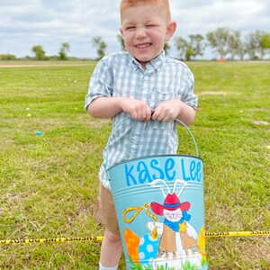 Personalized Hand Painted Football Easter Bucket, Choose Your Football ...