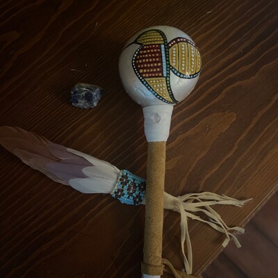 TRADITIONAL PLAINS RATTLE Native American, Music Instrument, Rattle ...