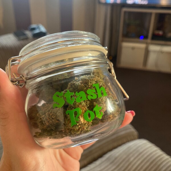 Stash Pot, Custom Made Storage Jar, Stash Jar, Stoner, Pot, Weed, 420 ...