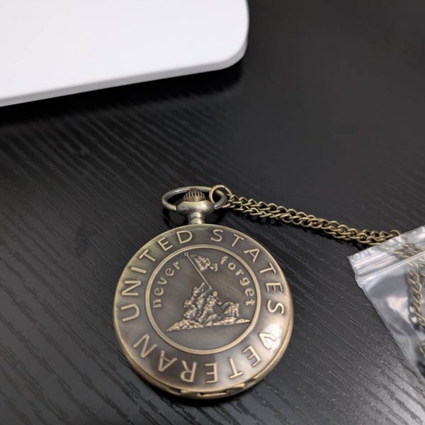 Vintage Look Dual Time Zone Pendant Watch - Brass Necklace, Retro ...