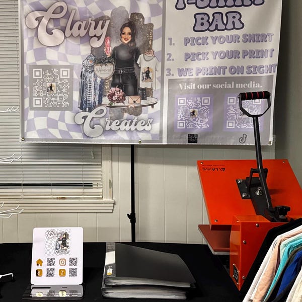 Custom Logo Social Media & Square Reader Holder Booth Display Market ...