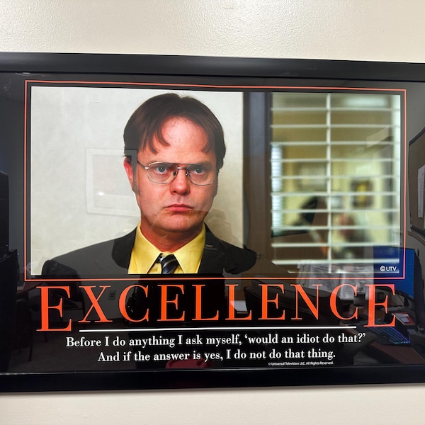 The Office Motivational Poster - Excellence | Posters | Motivational ...