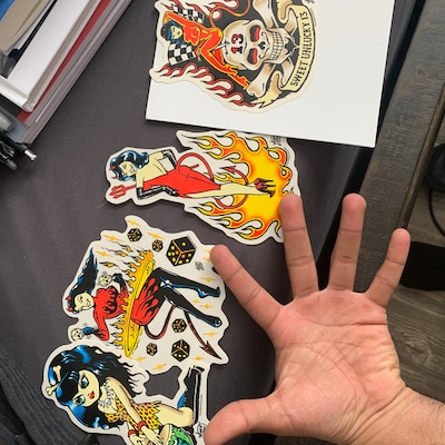 ART STICKER Devil Girl by Artist Coop Decal CP4R Right Facing - Etsy