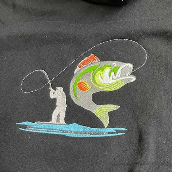 Fishing Machine Embroidery Design - Etsy