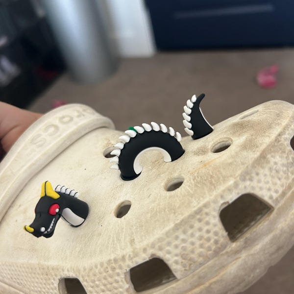 3D Dragon Croc Charm, Dragon Jibbits, 3D Croc Charms, Crocodile Croc ...