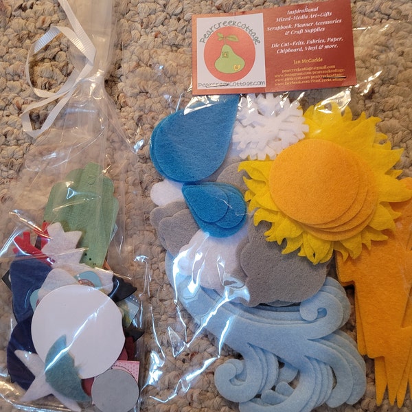 Felt Weather Shapes-diy Kits for Weather Study-weather Elements-sun ...