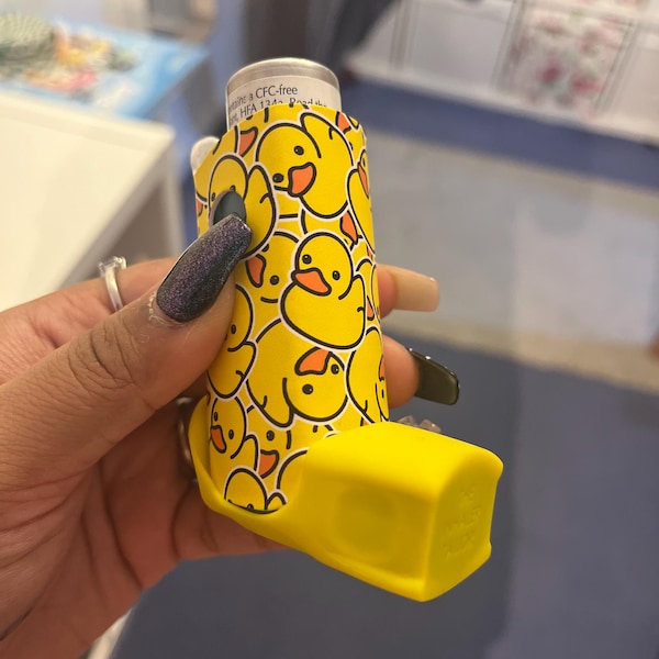 Rubber Ducks - Handmade Inhaler Case - Cover for Asthma & COPD Ventolin ...