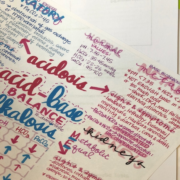 Anemia- Nursing Notes/ Concept Map/ Medical Surgical Semester - Etsy