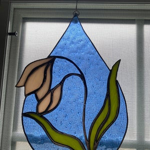 Moon Lotus Flower Stained Glass Pattern, Stained Glass Pattern, Digital ...