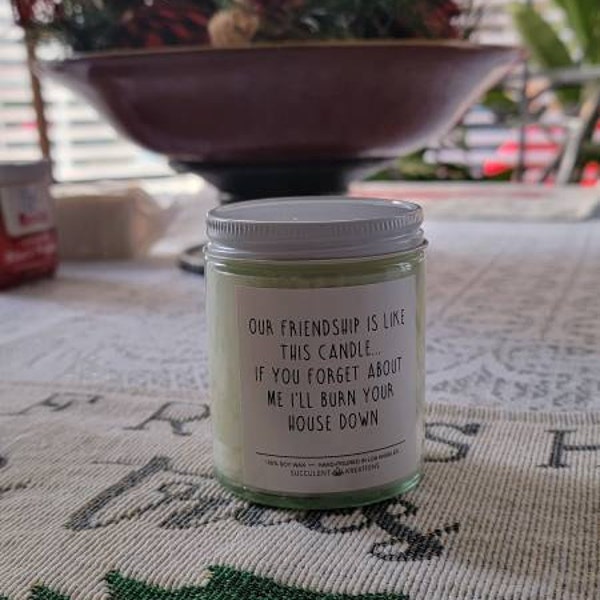 Friendship Candle, Best Friend Gift, Friendship Gift, Friend Gift, Our ...