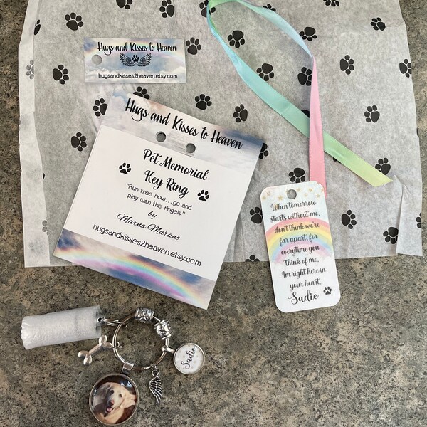 Pet Memorial Key Ring Pet Memorial Keychain With Custom Photo and ...