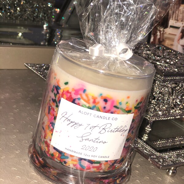 Handmade Soy Candle 12oz Celebrate - Etsy