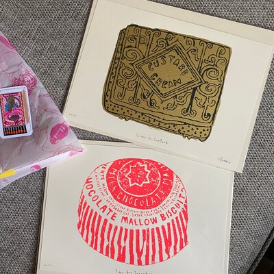 A4 Tunnocks Teacake Screen Print Time for Teacakes - Etsy