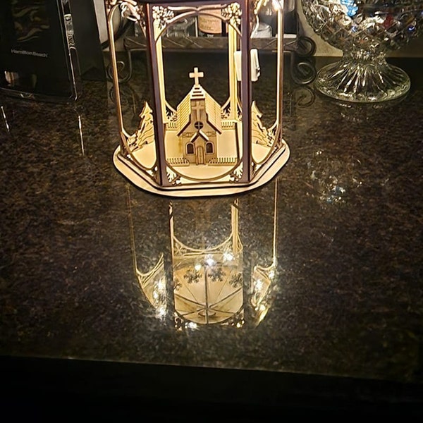 Christmas Lantern "church" Lasercut File - Lightburn, SVG, DXF - Etsy UK