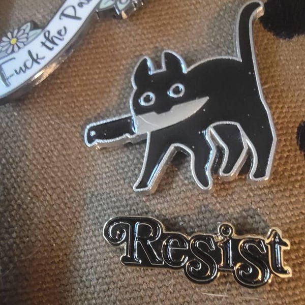 Resist Enamel Pin - Etsy