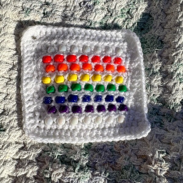 Beaded Fidget Square Crochet Pattern: Beginner Friendly, No Sew ...