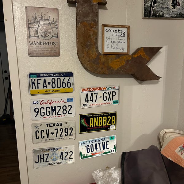 SET of ALL 50 States - Top Qual, Craft, RUSTIC License Plates Curated ...