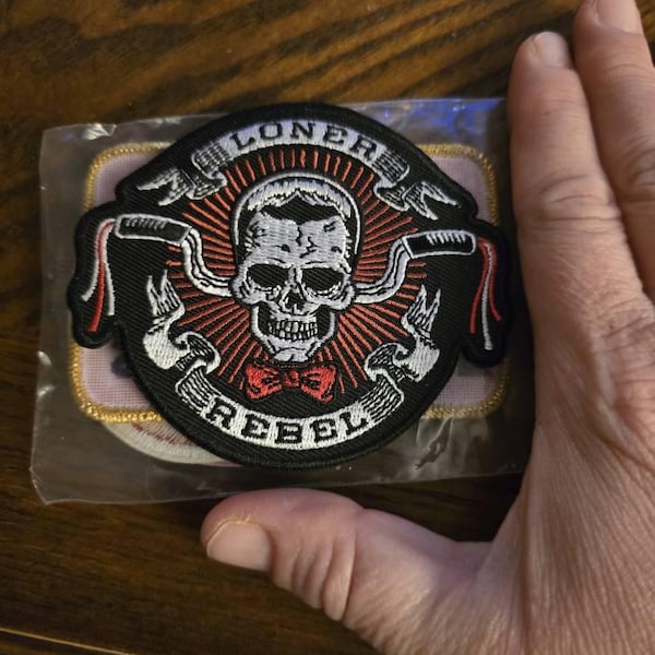 Vintage Loner Rebel Embroidered Biker Iron on Patch 3" X 3 1/2" - Etsy