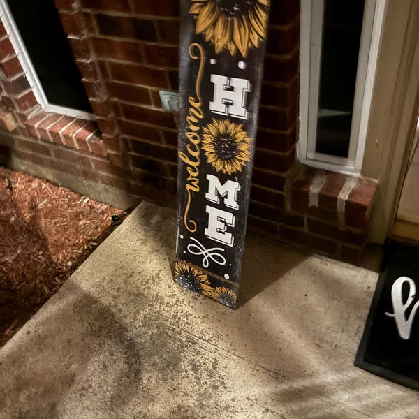 Welcome Home Sign | Sunflower Sign | Porch Sign | Welcome Sign ...